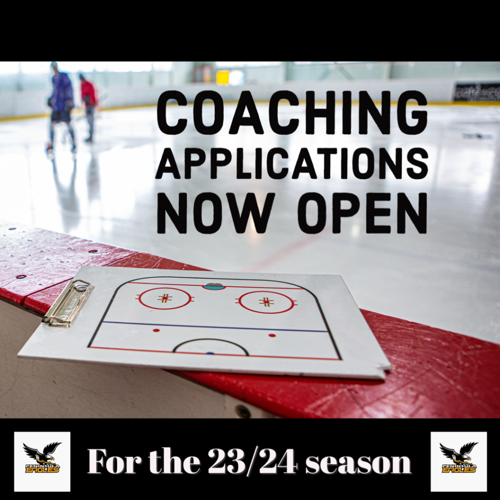 2023/24 PMHA Coaching Applications are Now Closed – Peninsula Minor Hockey Association